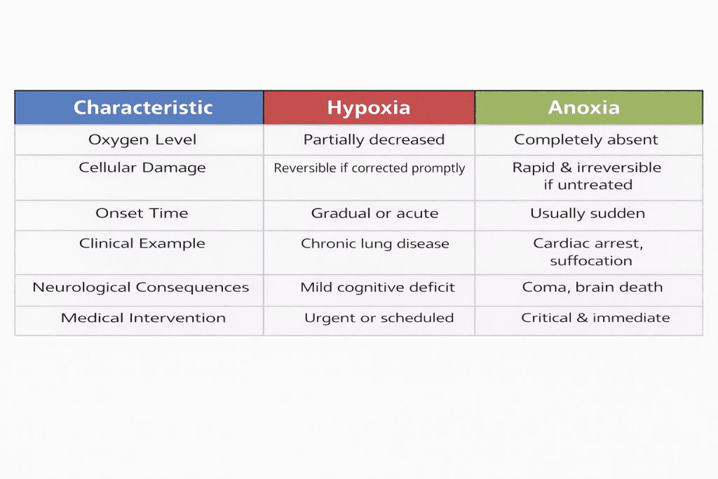 Difference between hypoxia and anoxia - NeuroAiD™